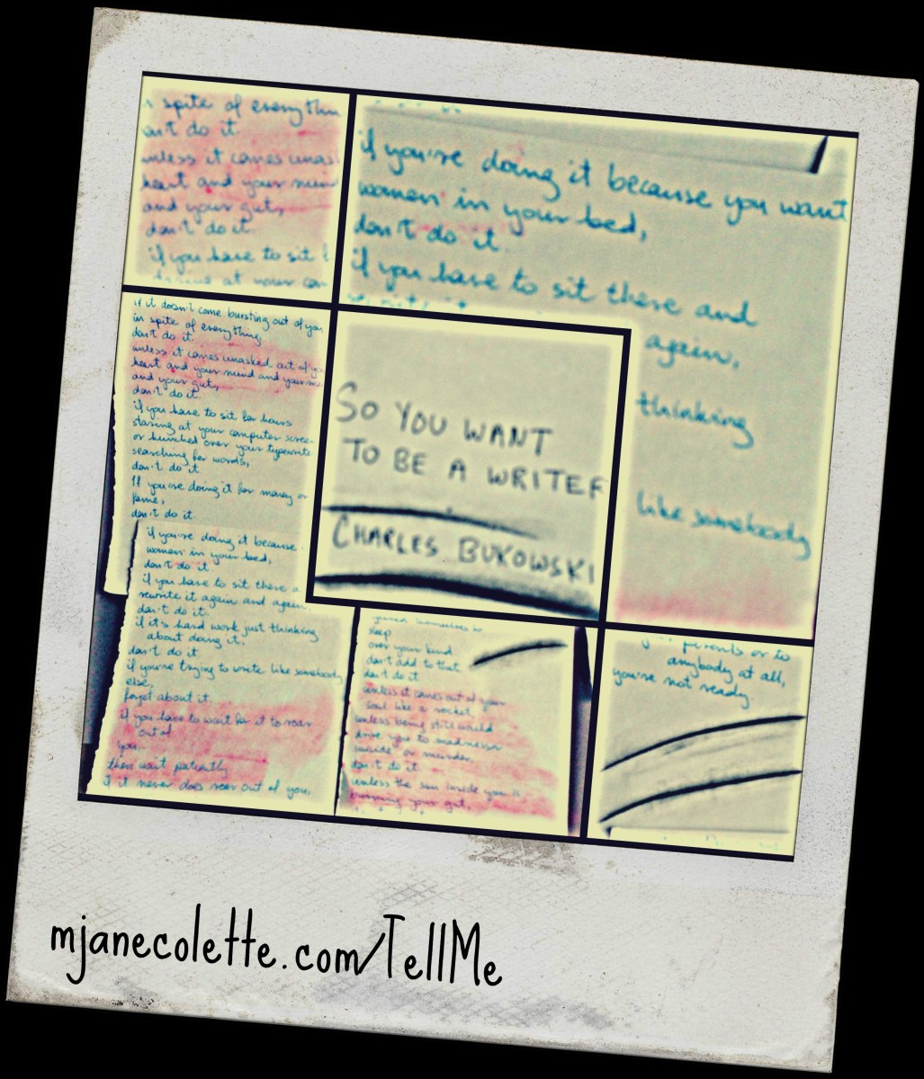 Charles Bukowski: So You Want To Be A Writer | m jane colette