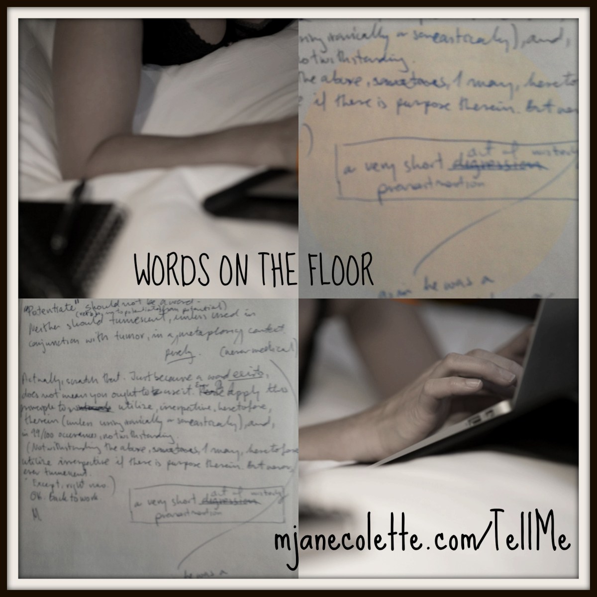 Words on the floor | m jane colette