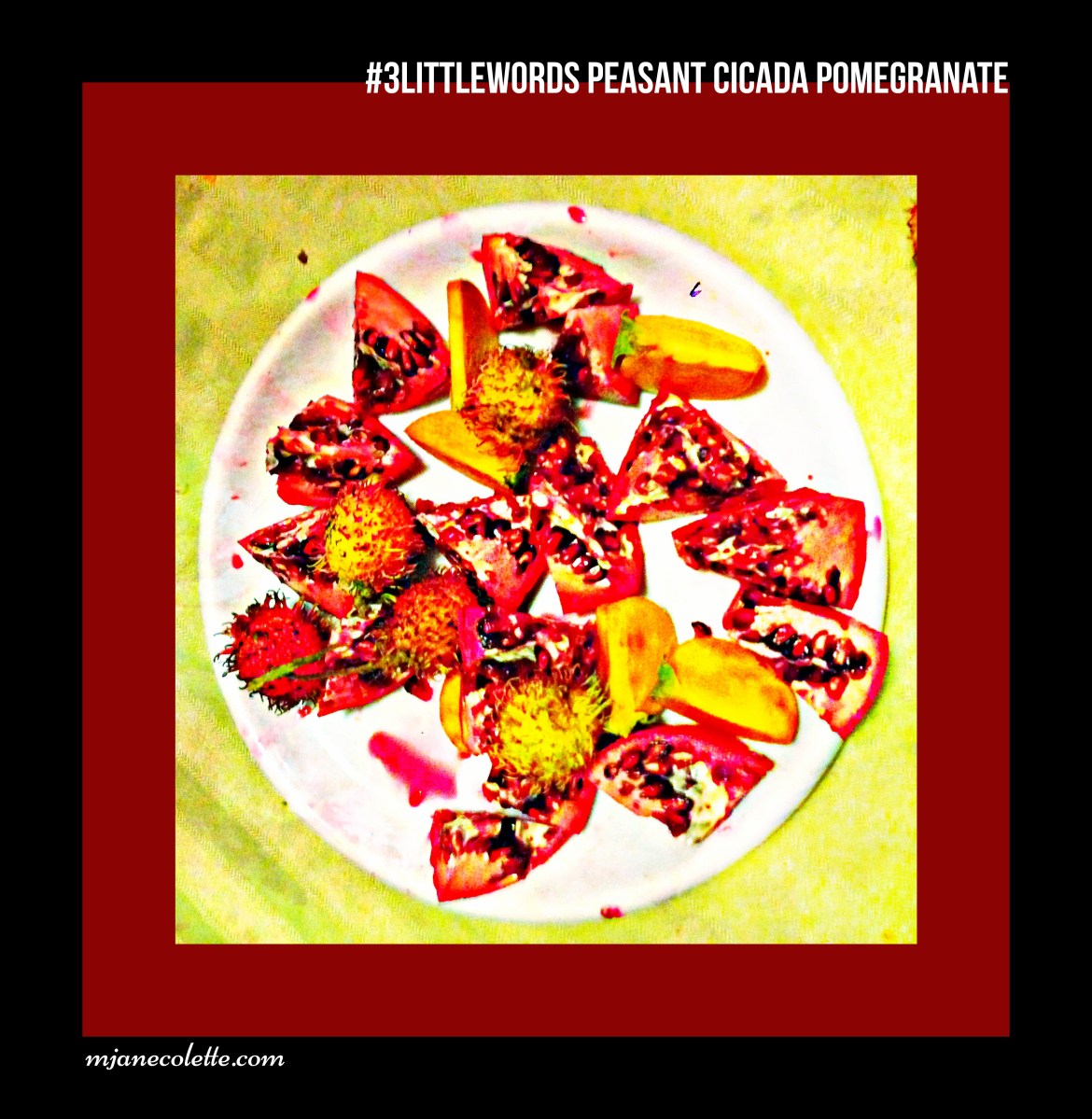 3 WORDS: Peasant Cicada Pomegranate | m jane colette